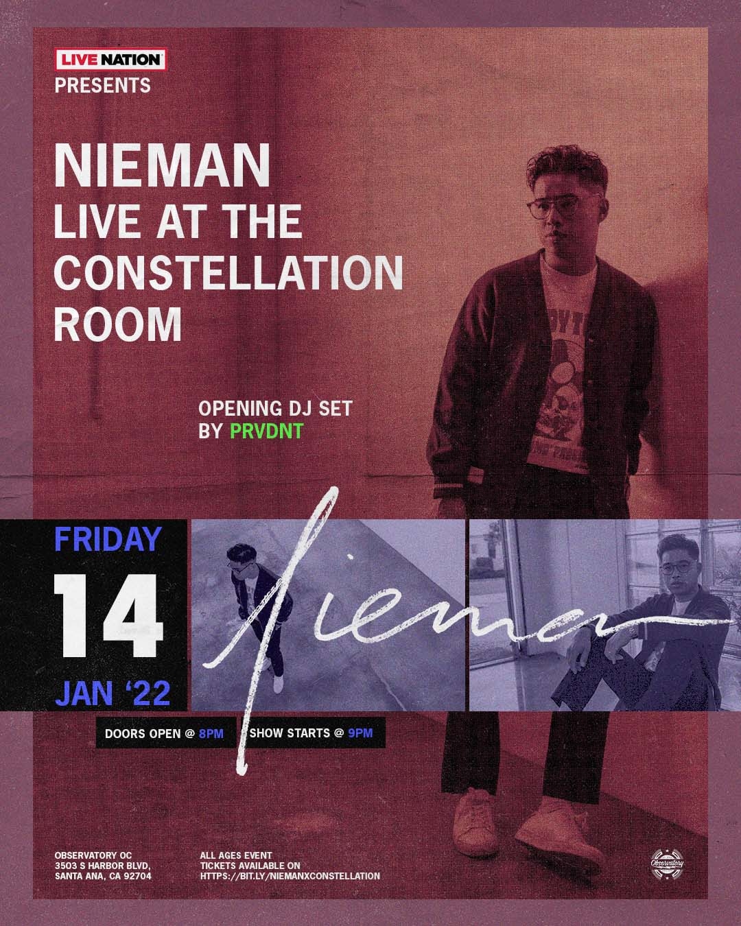 Catch Nieman Live at the Constellation Room - MYX Global