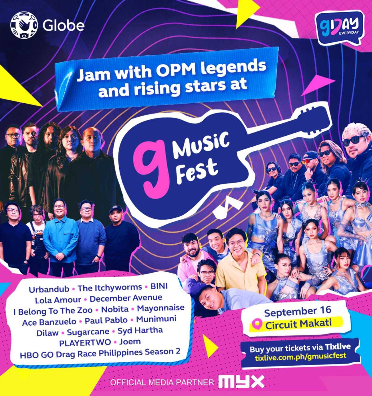 Check Out The G Music Fest Lineup - MYX Global